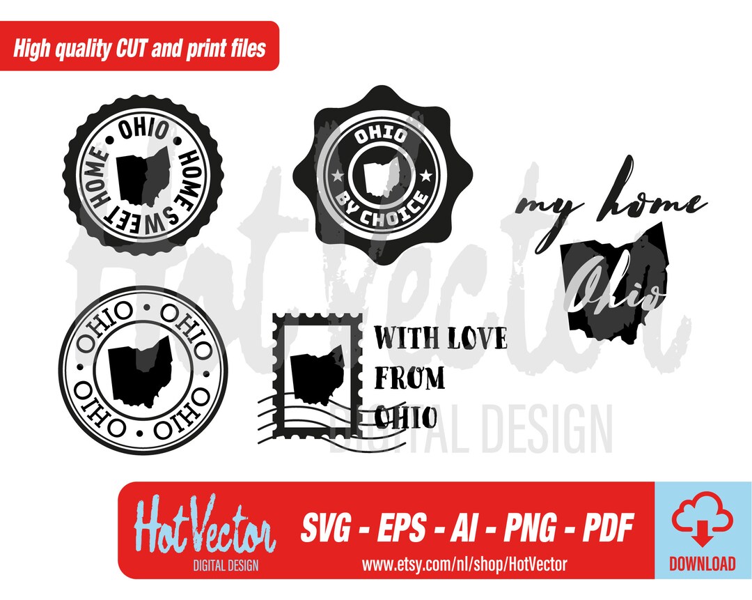 Ohio SVG Bundle - DIGITAL DOWNLOAD - Svg, Png, Ai, Eps, Pdf - Free ...