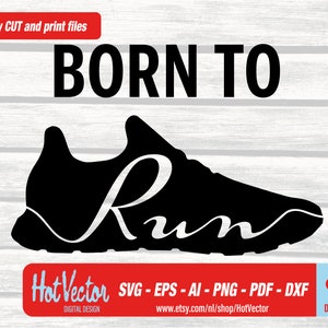Born to Run Digital Runners Clipart, Sport Graphic for Personal and ...