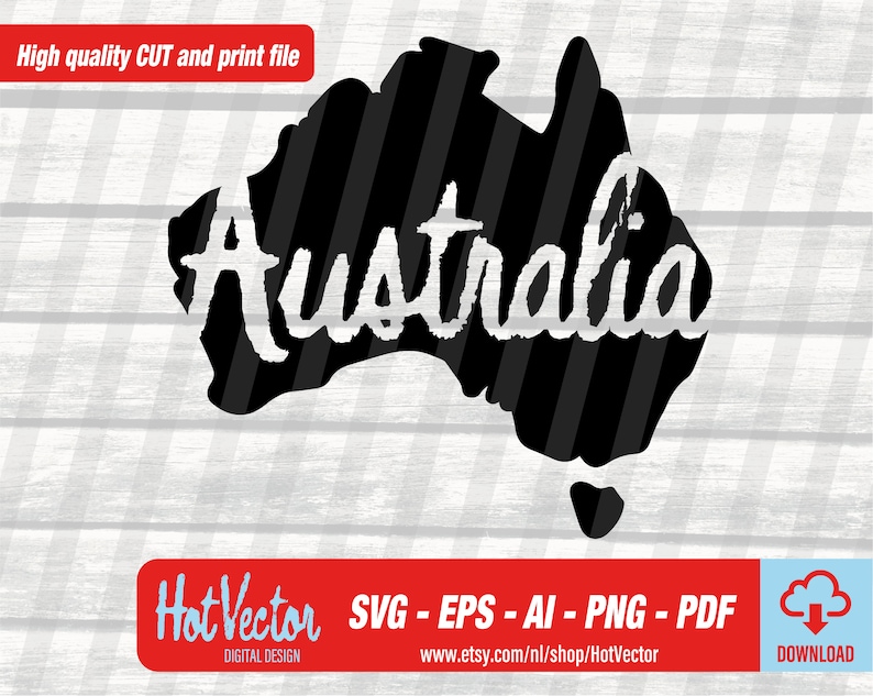 Australia SVG Cut File DIGITAL DOWNLOAD Svg Png Ai Eps - Etsy