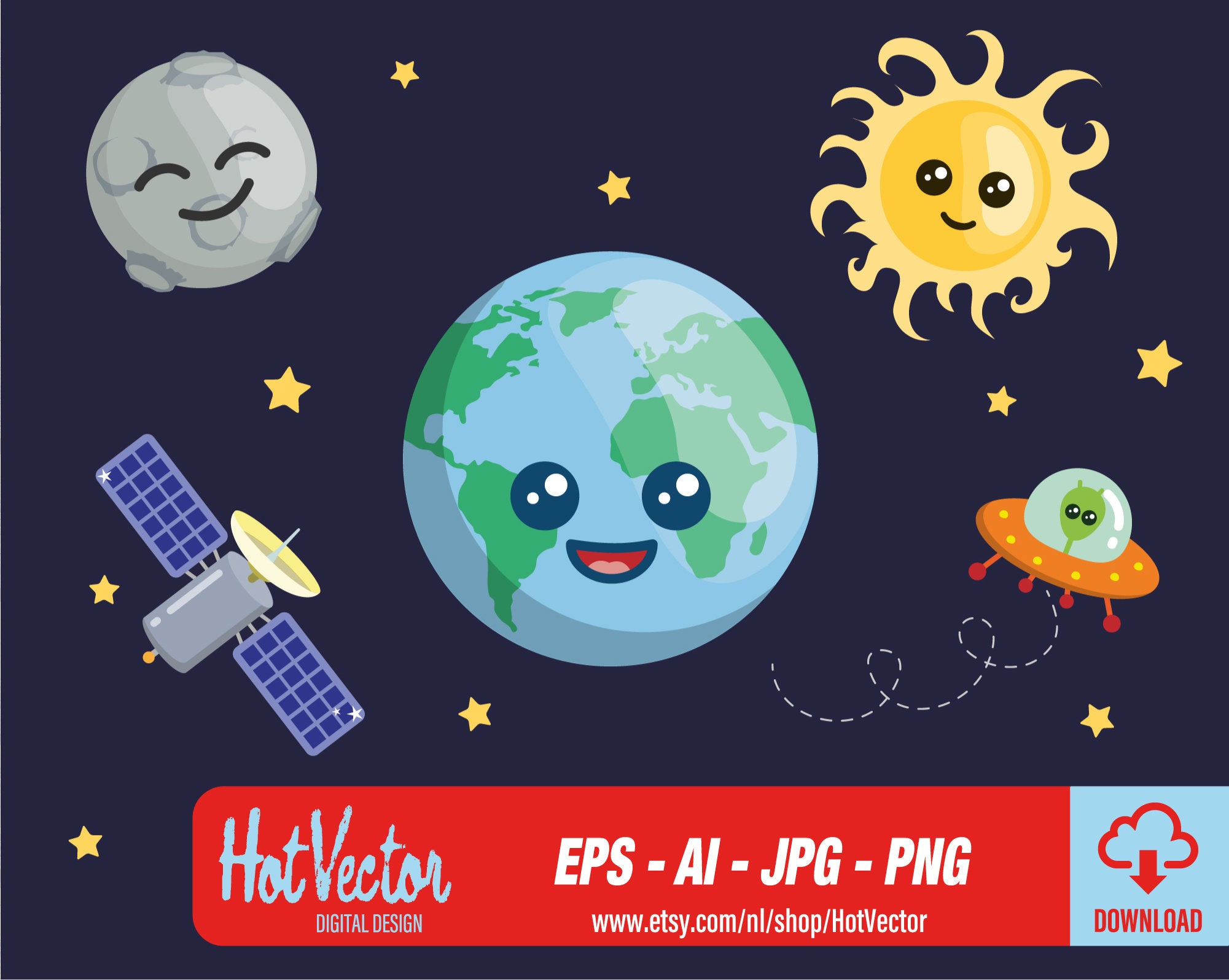 Clip Art Sun Moon Earth