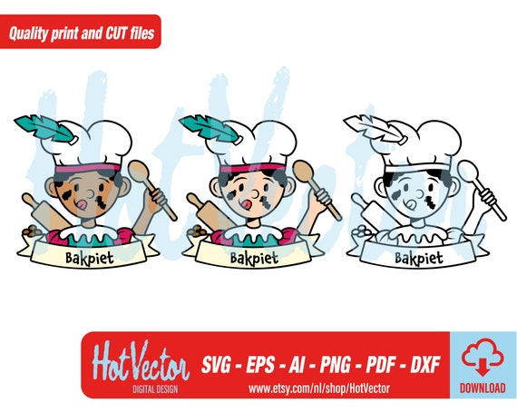 Bakpiet Boy Set Svg Png Ai Eps Pdf Dxf Cut File for - Etsy UK