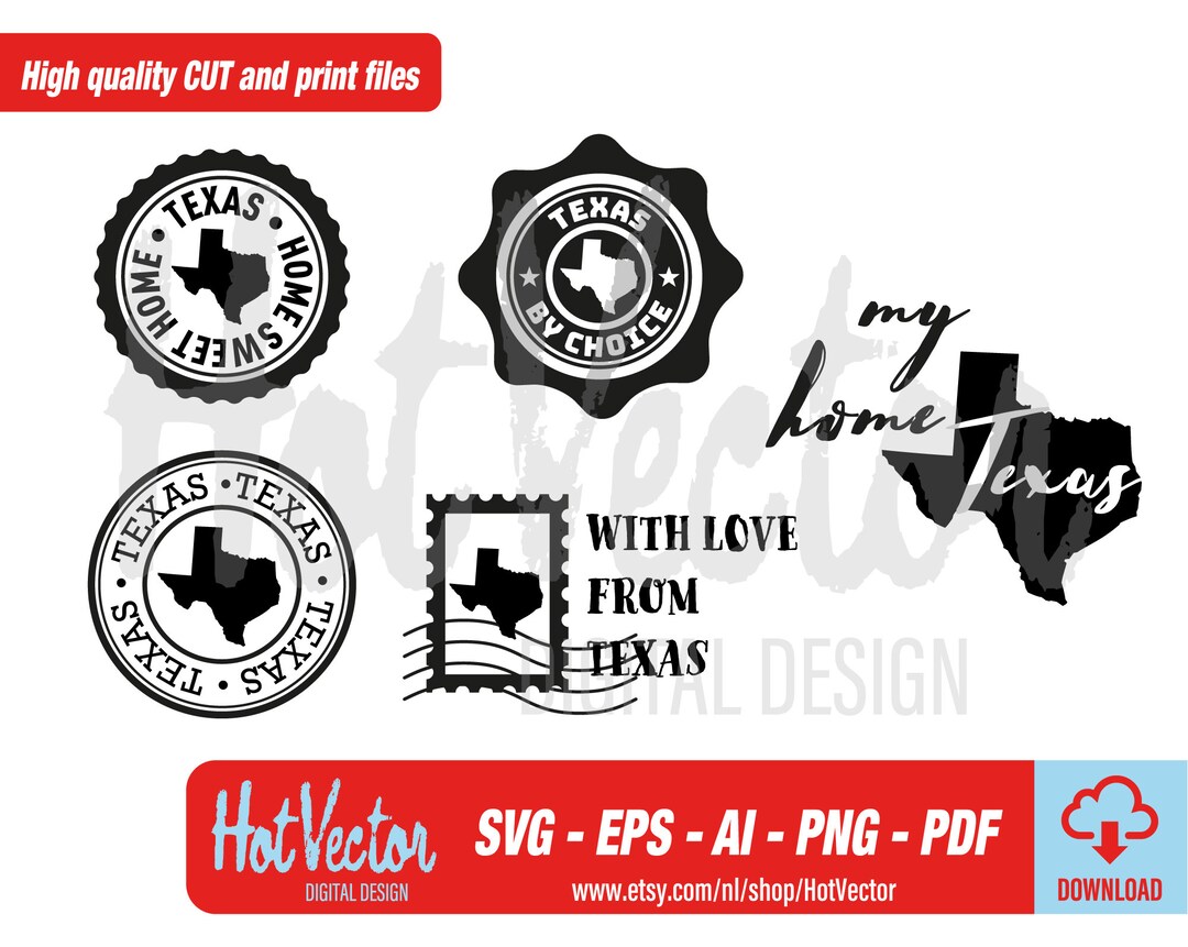 Texas SVG Bundle - DIGITAL DOWNLOAD - Svg, Png, Ai, Eps, Pdf - Free ...
