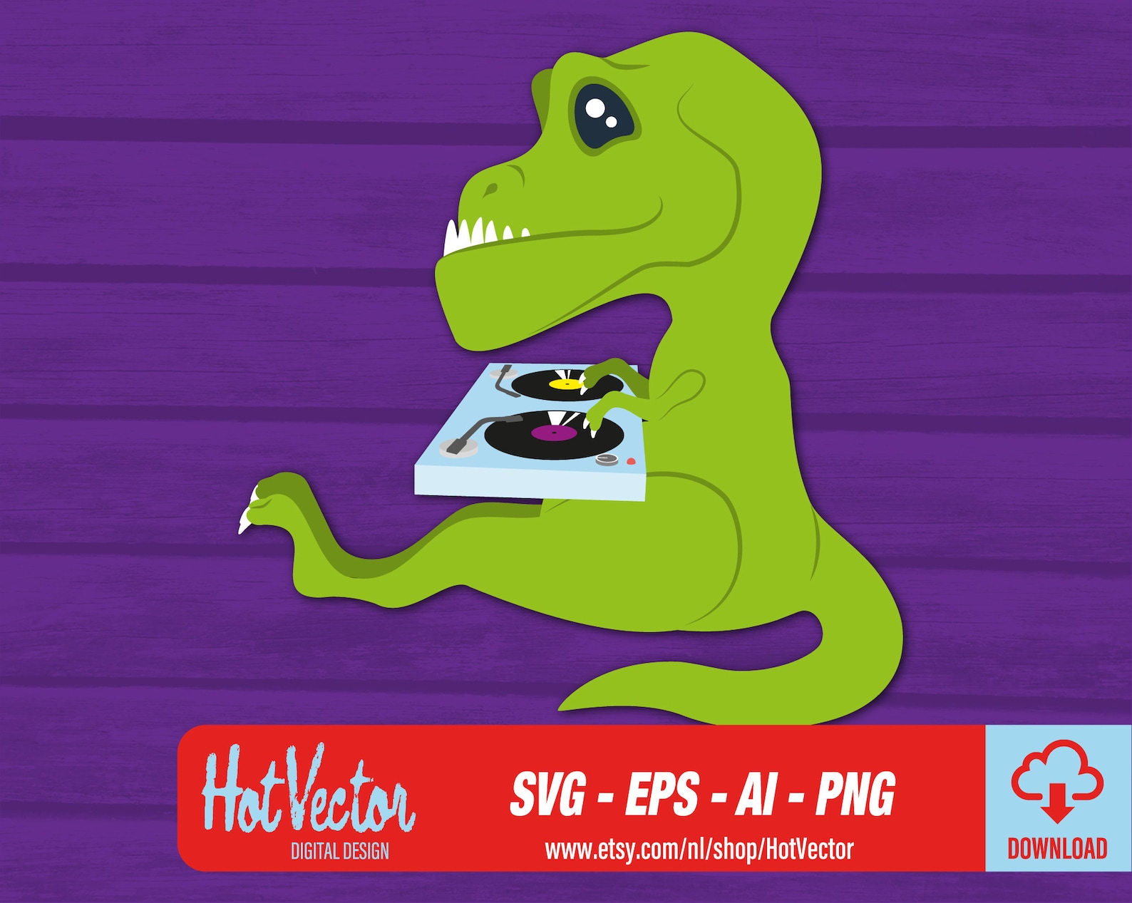 Dj Dinosaur T-REX DIGITAL DOWNLOAD Svg Ai Eps Png - Etsy Australia