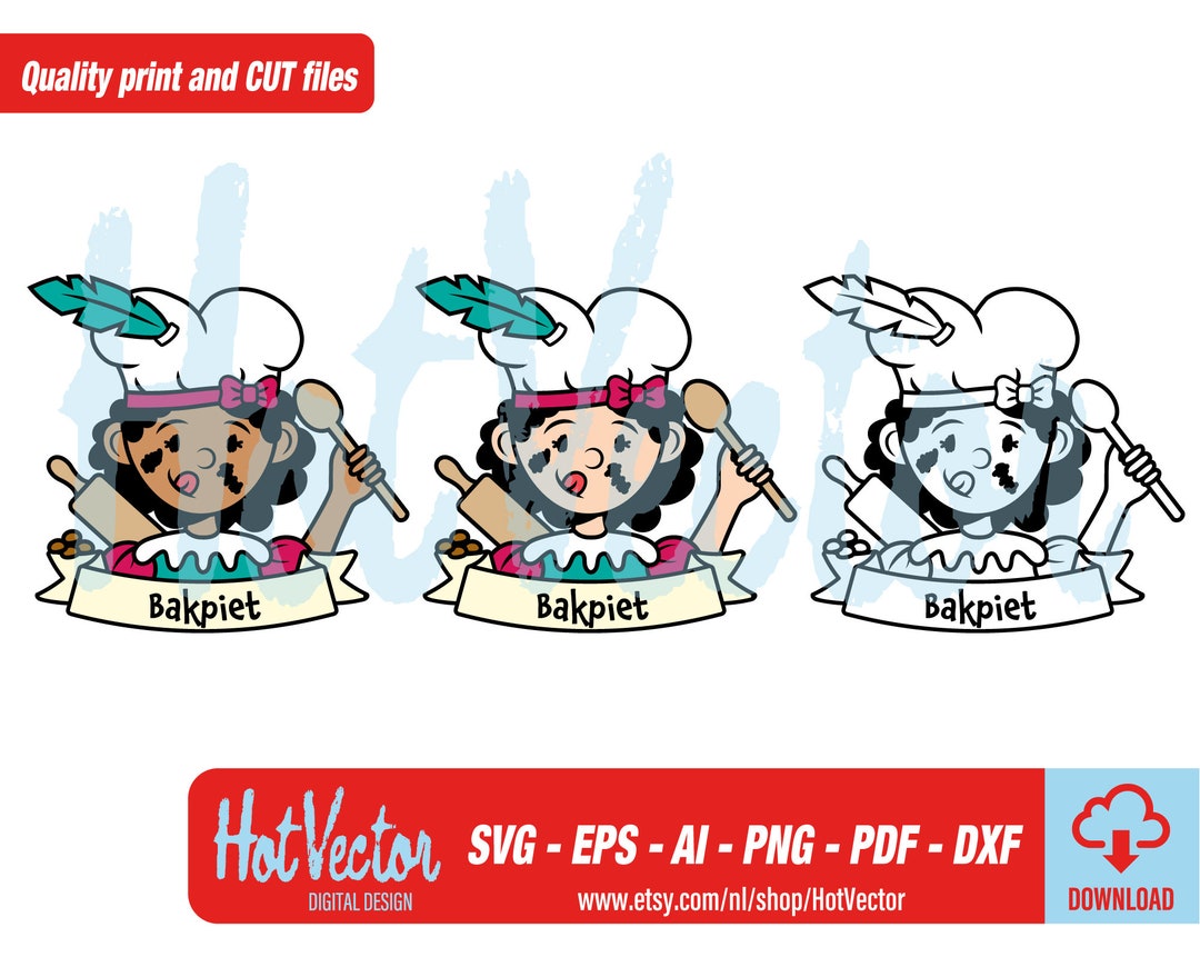 Bakpiet Girl Set, Svg, Png, Ai, Eps, Pdf, Dxf, Cut File for Crafters ...