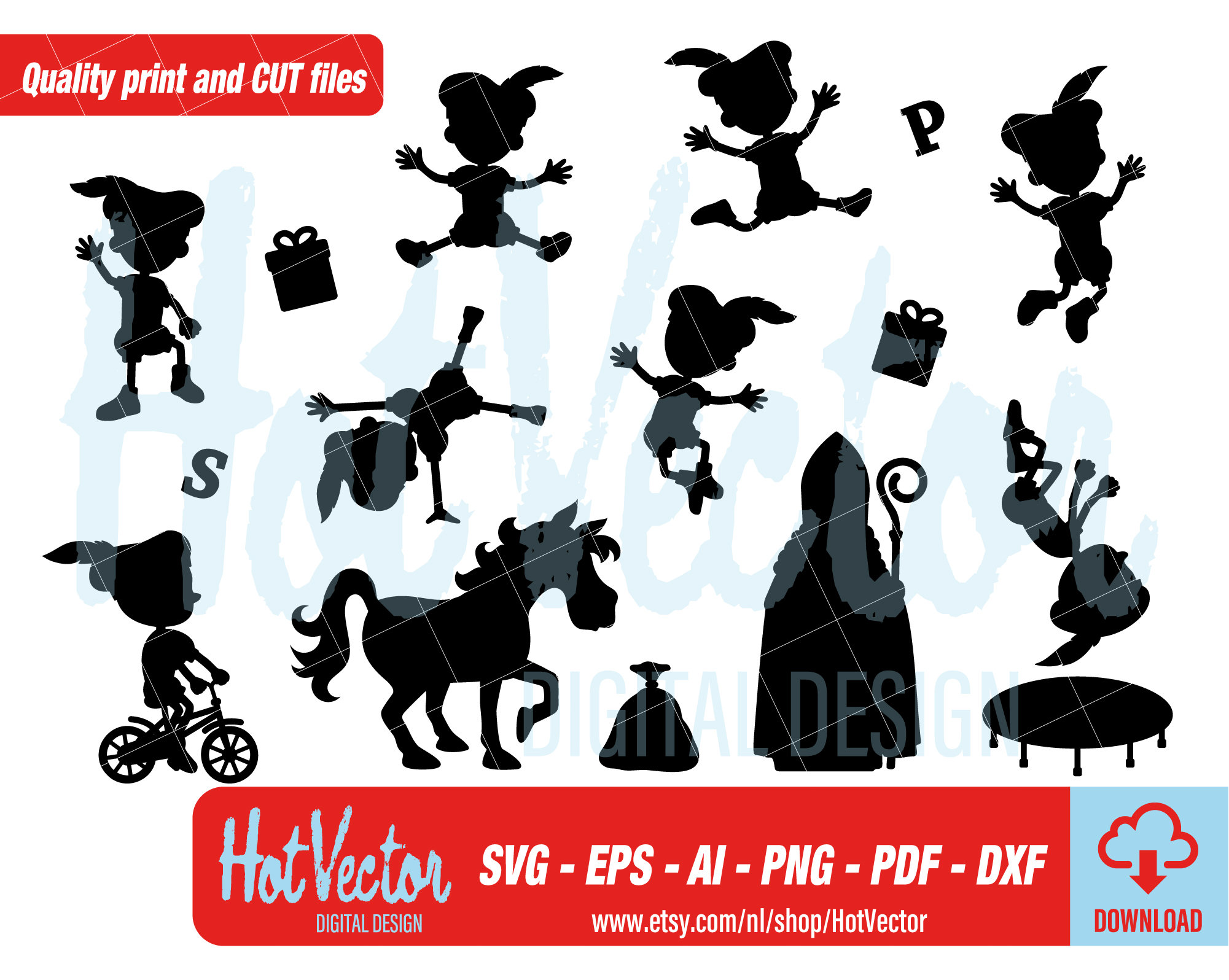 Pieten Clipart Sinterklaas Plotter En Print File Personal - Etsy Finland