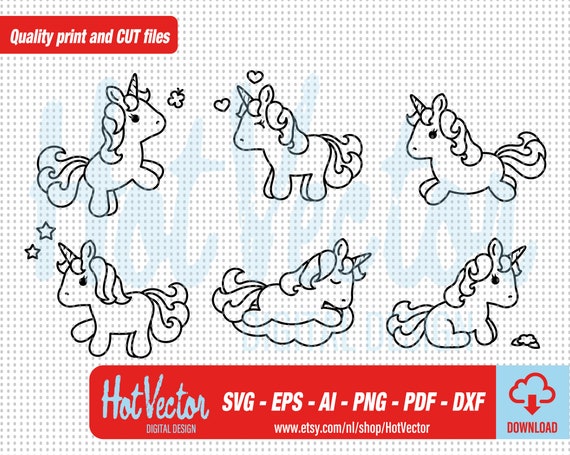 Unicorn Digital Clipart Bundle Print and Plotter Image for | Etsy