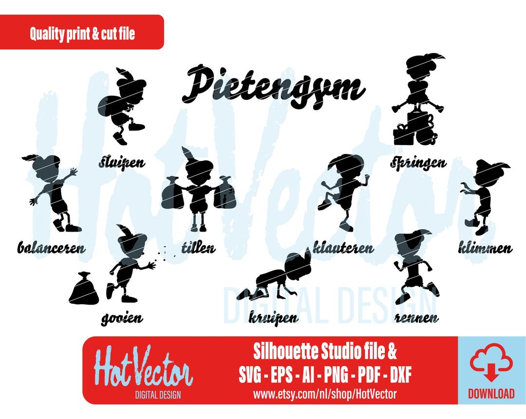 Pietengym Clipart, Sinterklaas Plotter En Print File, Personal and ...