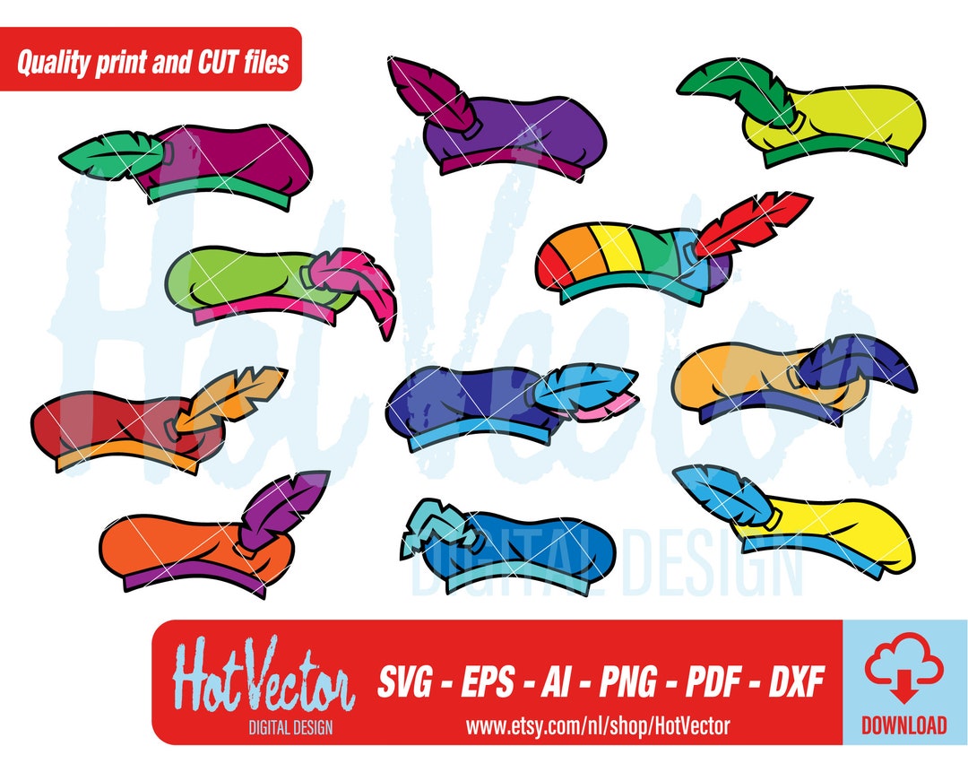 Pietenmuts Digital Clipart, Svg, Png, Ai, Eps, Pdf, Dxf, Sinterklaas ...