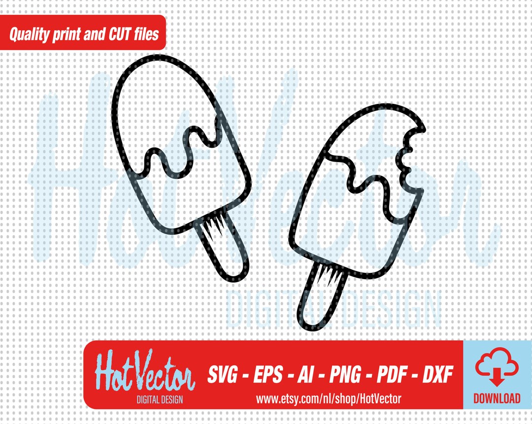 Popsicle Doodle Clipart, Svg, Dxf, Png, Ai, Eps, Pdf, Free Commercial ...