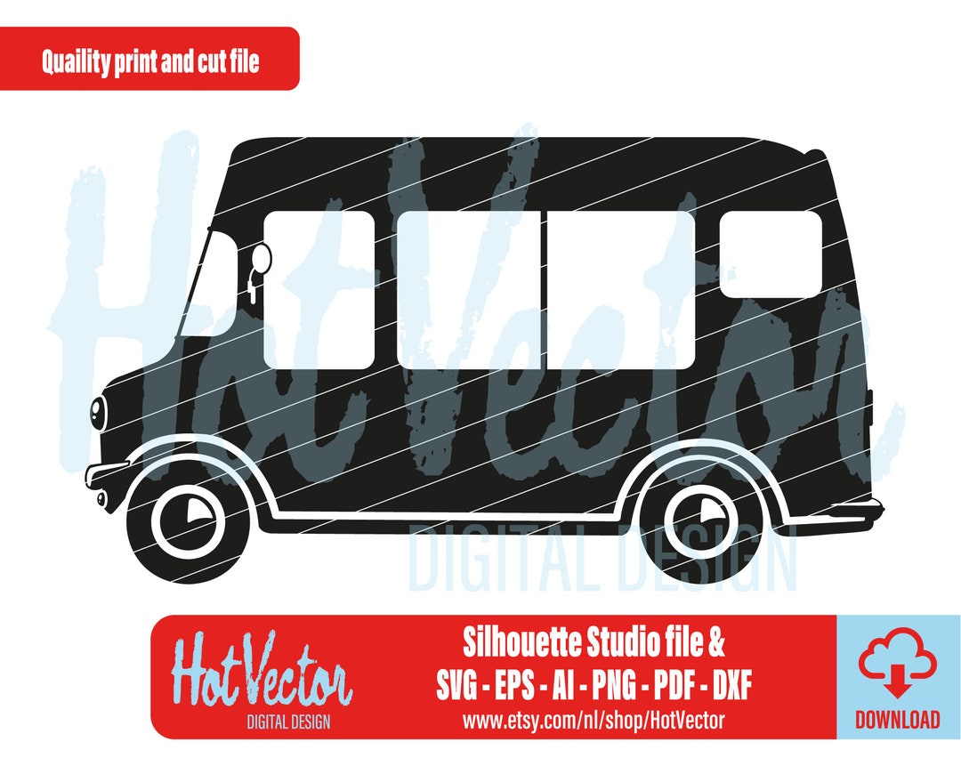 Bus Clipart, Digital Download Image, Svg, Ai, Eps, Png, Pdf, Dxf ...