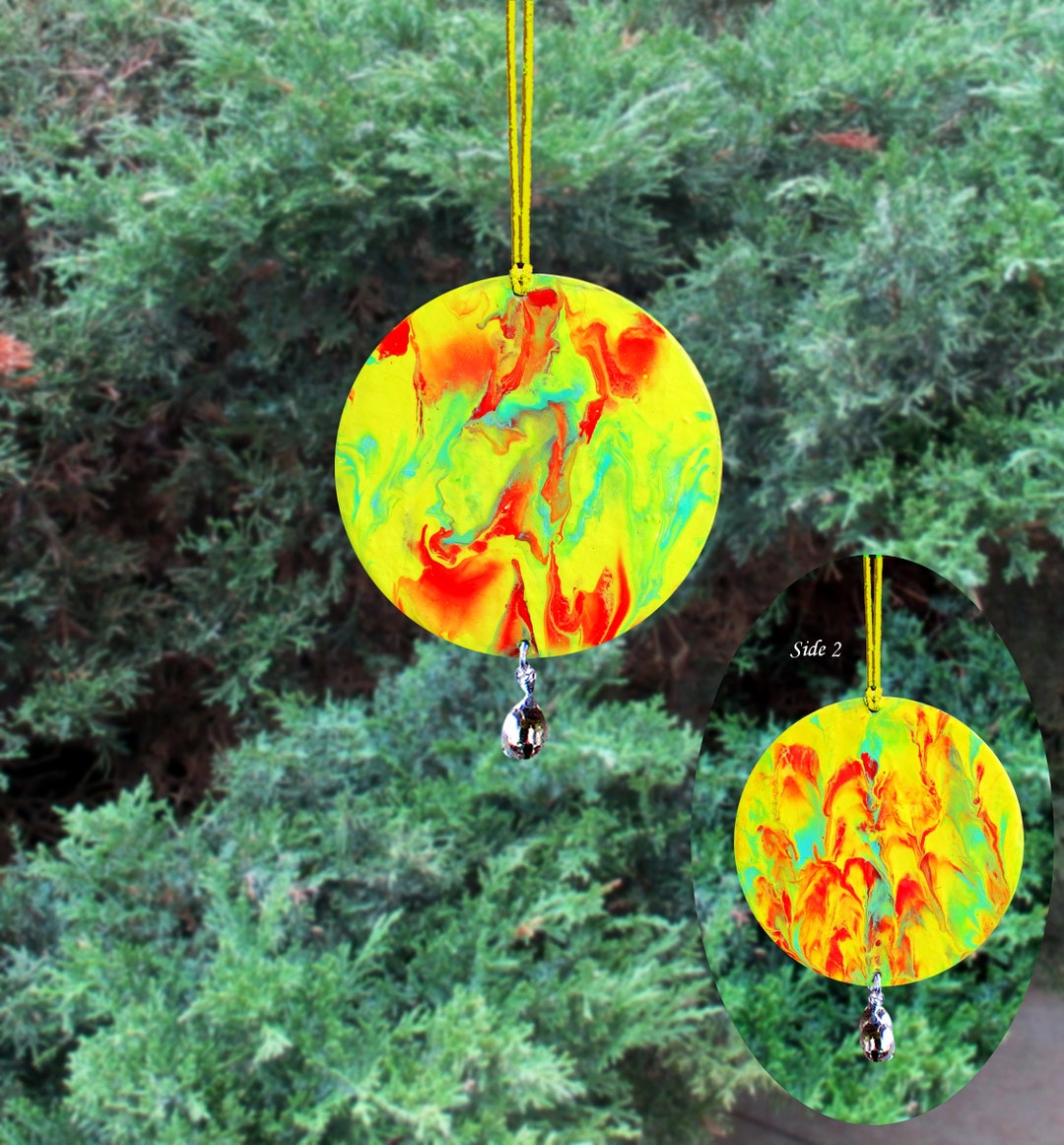 Cool 60s Style Hippie Sun Catcher, Small Bells Wind Chime. Versatile ...