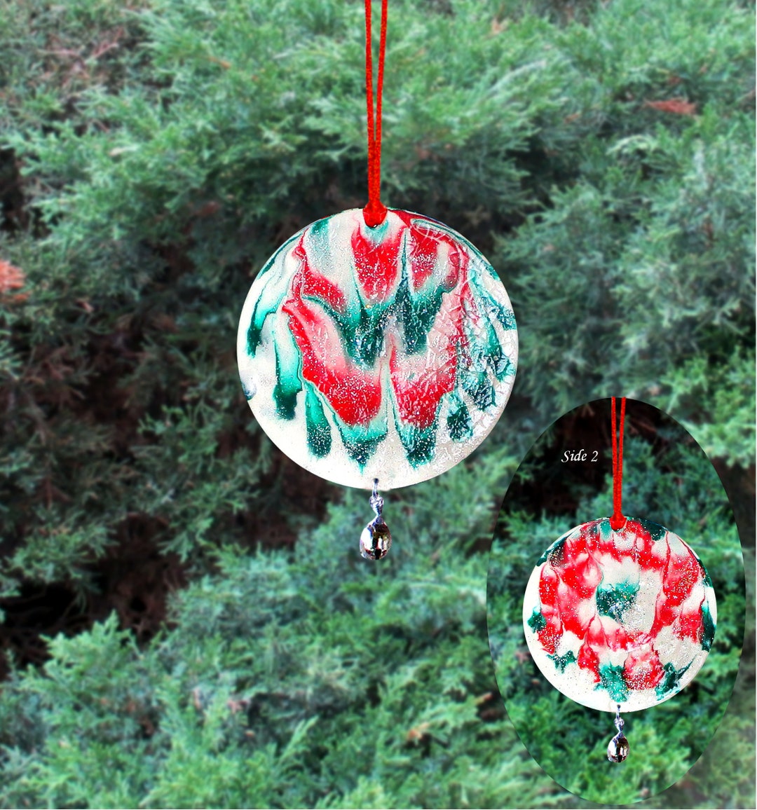 Small Wind Chimes With Jingle Bell & Glitter, Upcycled CD Shimmering ...