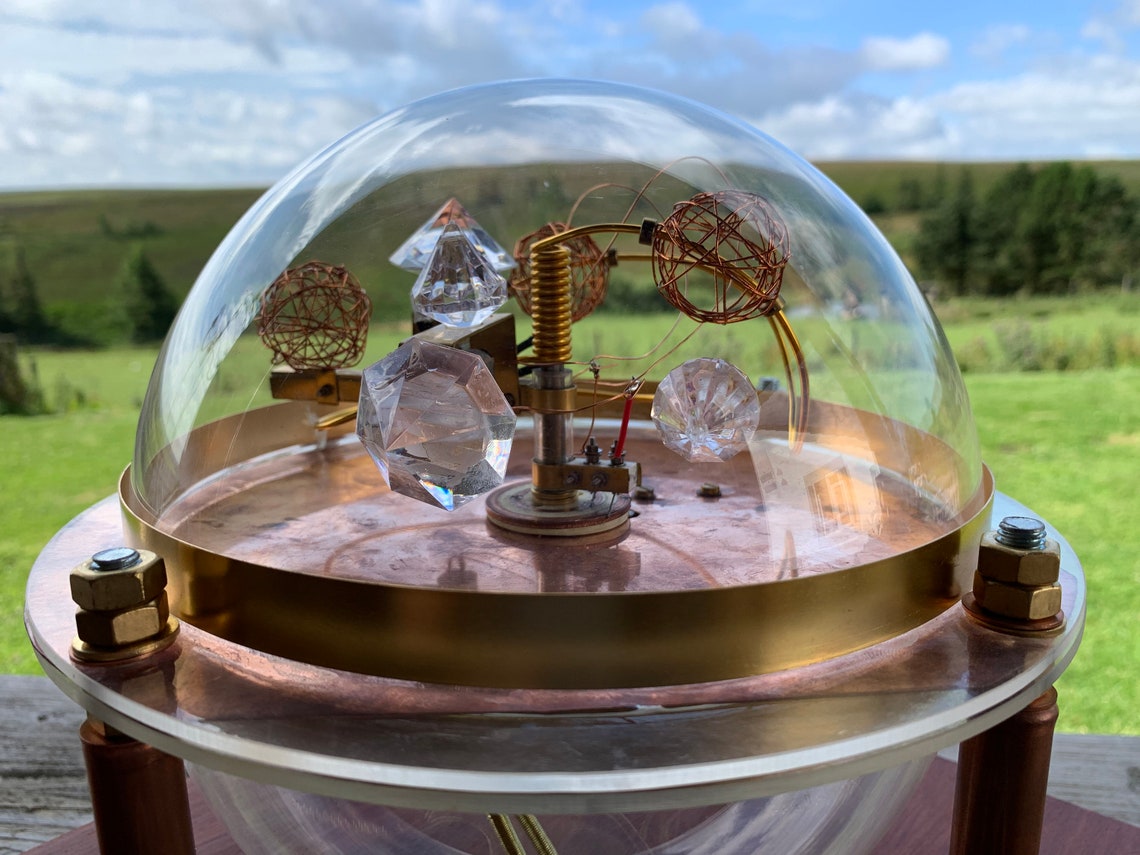 Steampunk Kinetic Sculpture With Lights and Crystals - Etsy