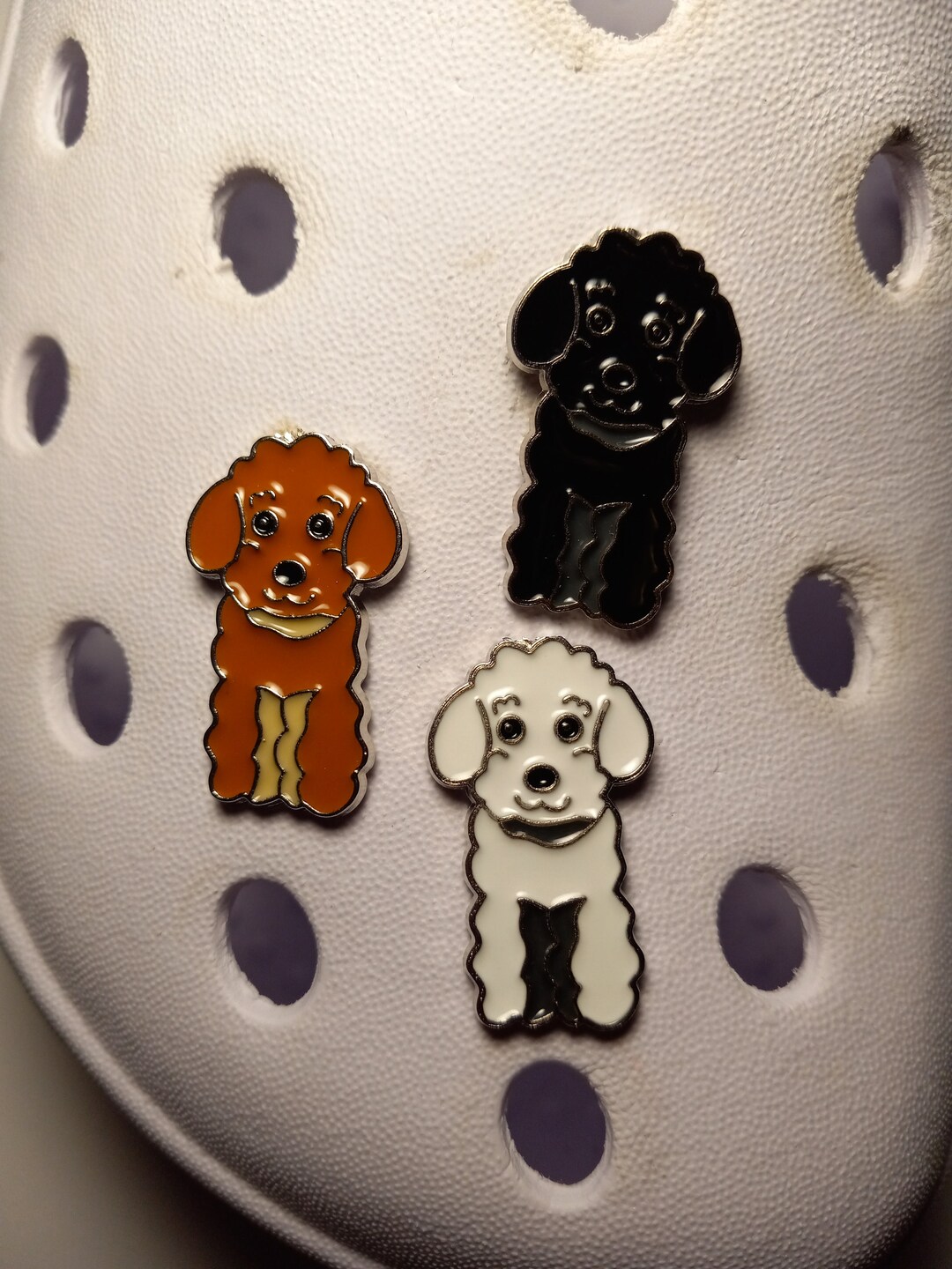 Deluxe Metal Dog Shoe Charm for Rubber Clogs Poodle, Doodle ...