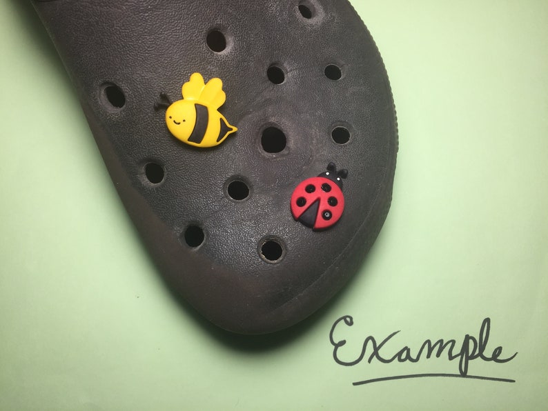 Shoe Charms for Rubber Clogs 1pcs Bee, Ladybug, Insect, Cute, Gift ...