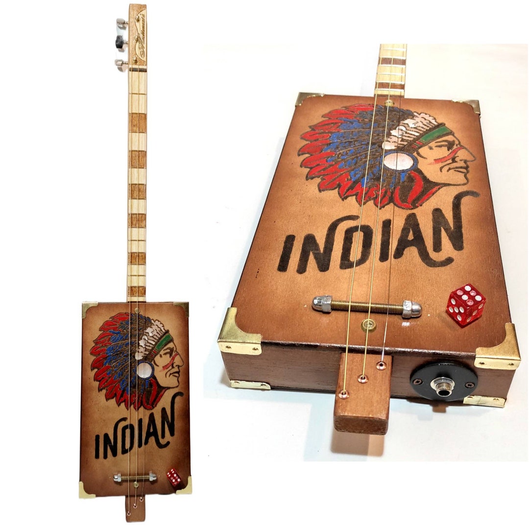 Matteacci's Indian 3tpv Cigar Box Guitar - Etsy