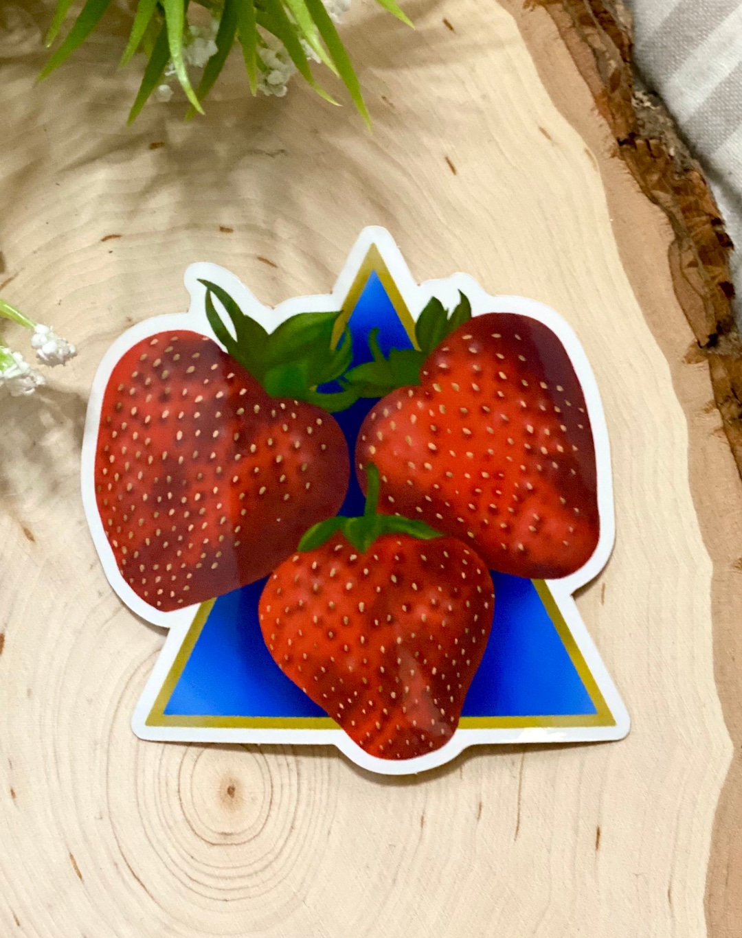 Strawberry Sticker/ Strawberries Sticker/ Vinyl Stickers/ Fruit ...