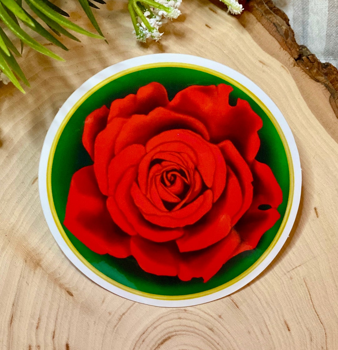 Rose Sticker/ Rose Stickers/ Vinyl Stickers/ Flower Stickers/ Nature ...