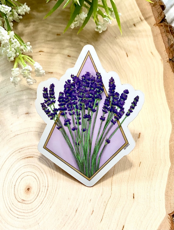 Lavender Sticker/ Vinyl Stickers/ Nature Stickers/ Flower | Etsy
