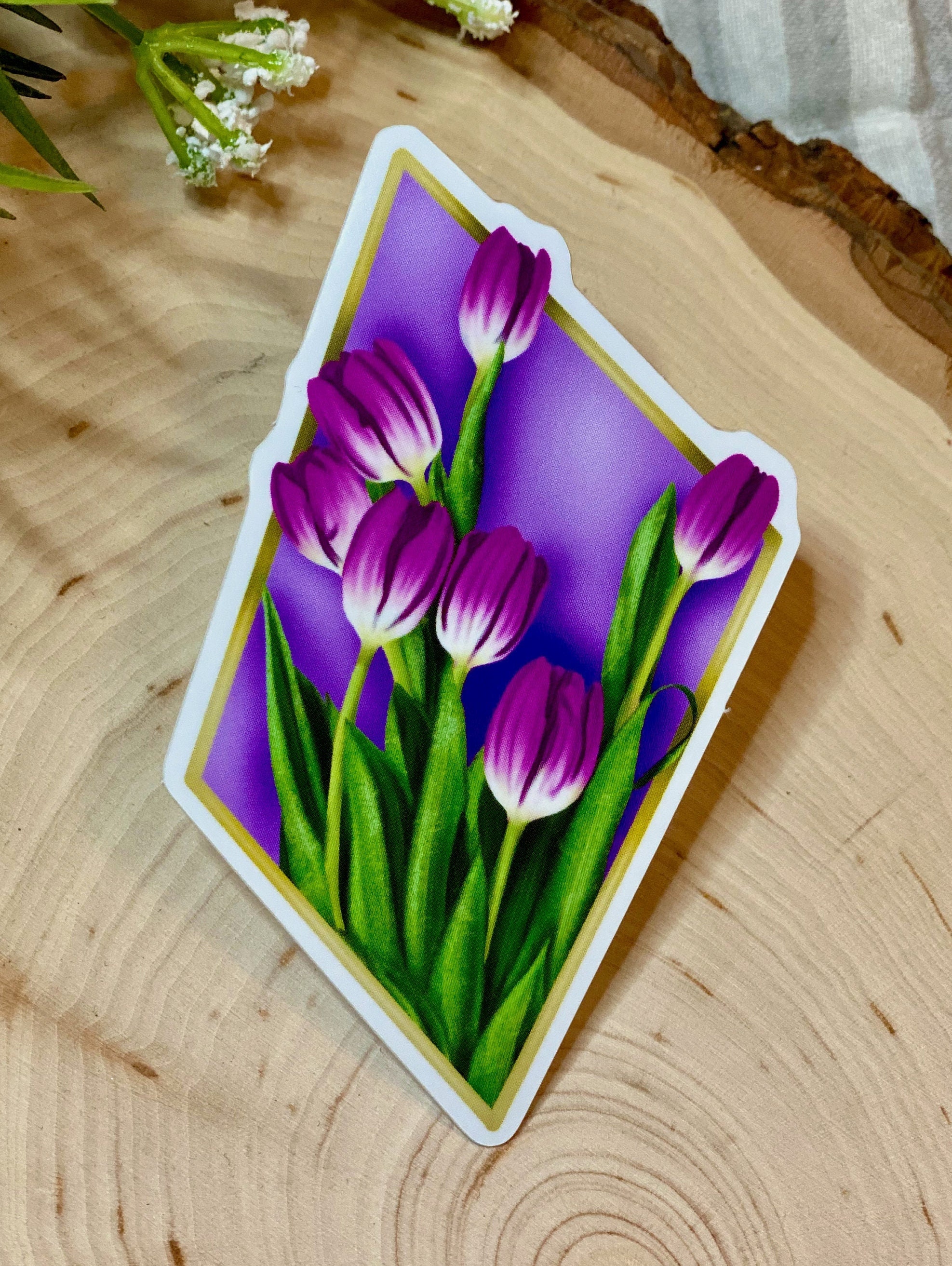 Tulip Sticker/ Tulips Sticker/ Vinyl Stickers/ Flower Stickers/ Nature ...