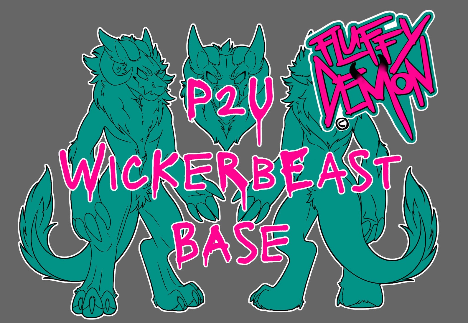 Wickerbeast Furry Art Base Ref Sheet - Etsy