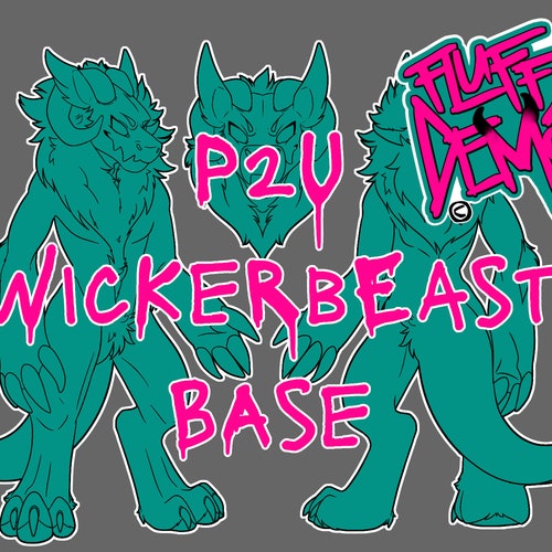 Wickerbeast Furry Art Base Ref Sheet - Etsy