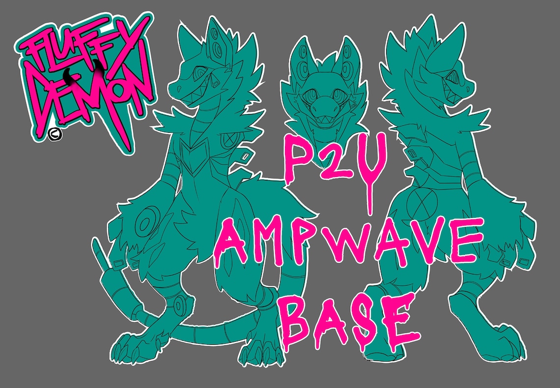 Ampwave Furry Art Base Ref Sheet - Etsy Canada