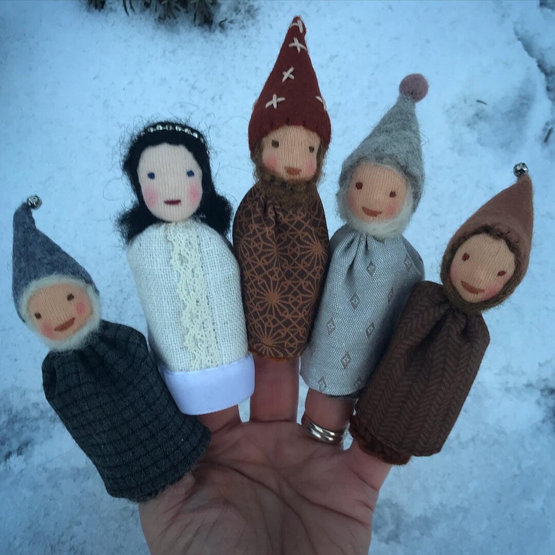 Finger Puppet Set "snow White and the Seven Dwarfs" - Etsy