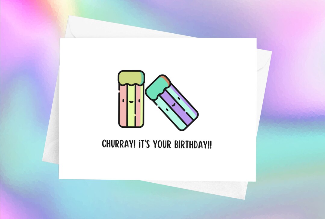 Churro Birthday Card - Etsy