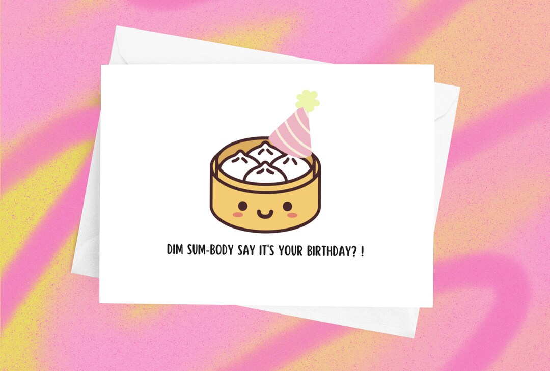 Dim Sum Birthday Card - Etsy