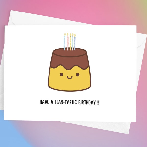 Flan Card - Etsy