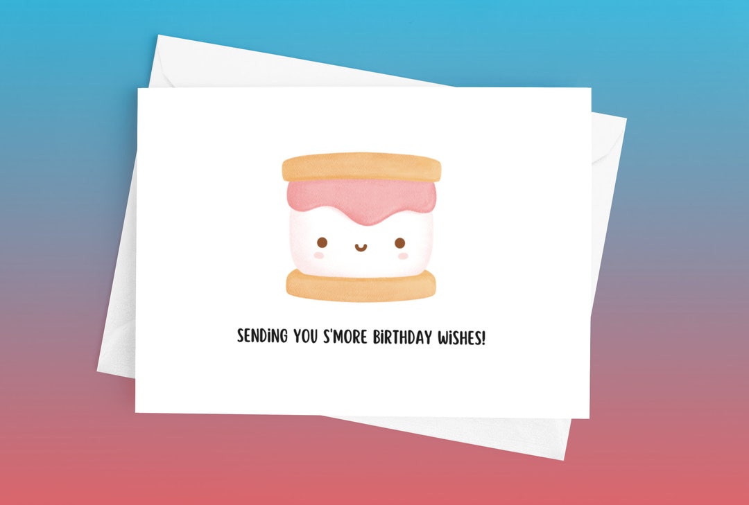 Smore's Birthday Card - Etsy