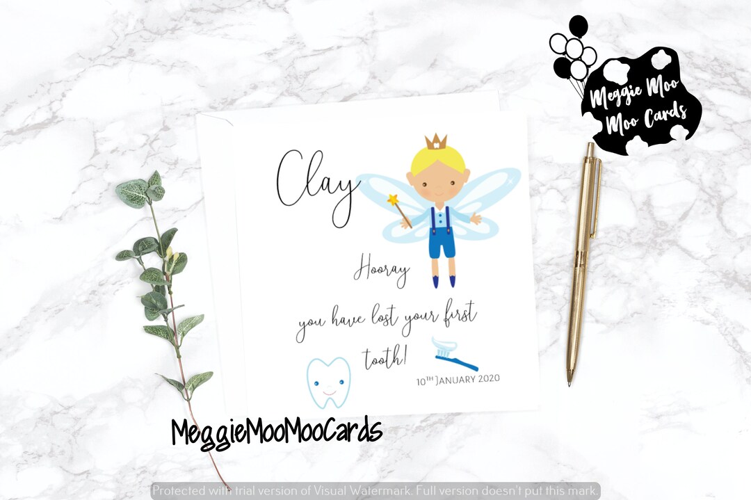 Lost First Tooth Greetings Card, Boys. - Etsy