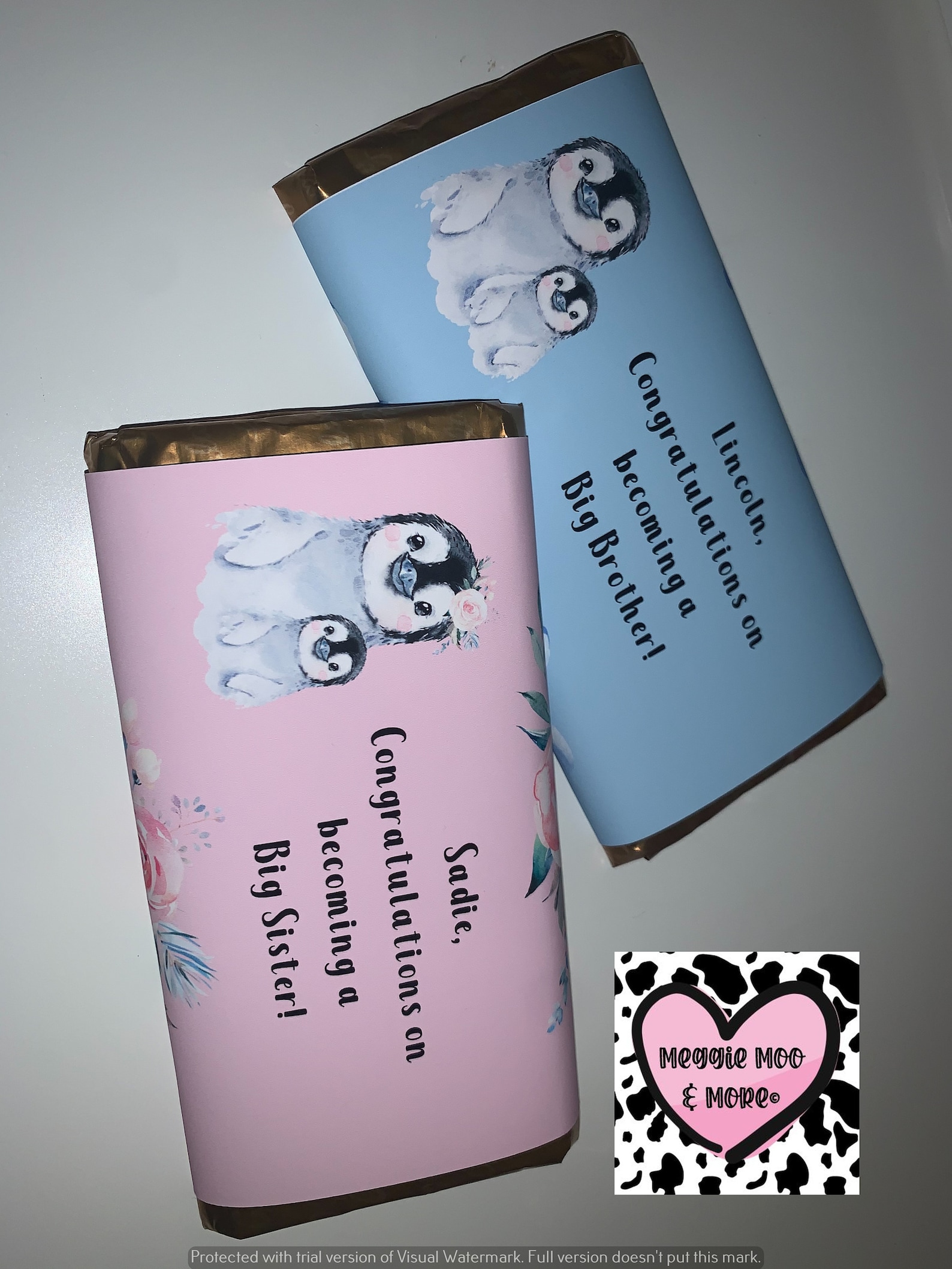 BIG SISTER/BROTHER Chocolate Bar Wrapper, Comes With or Without ...