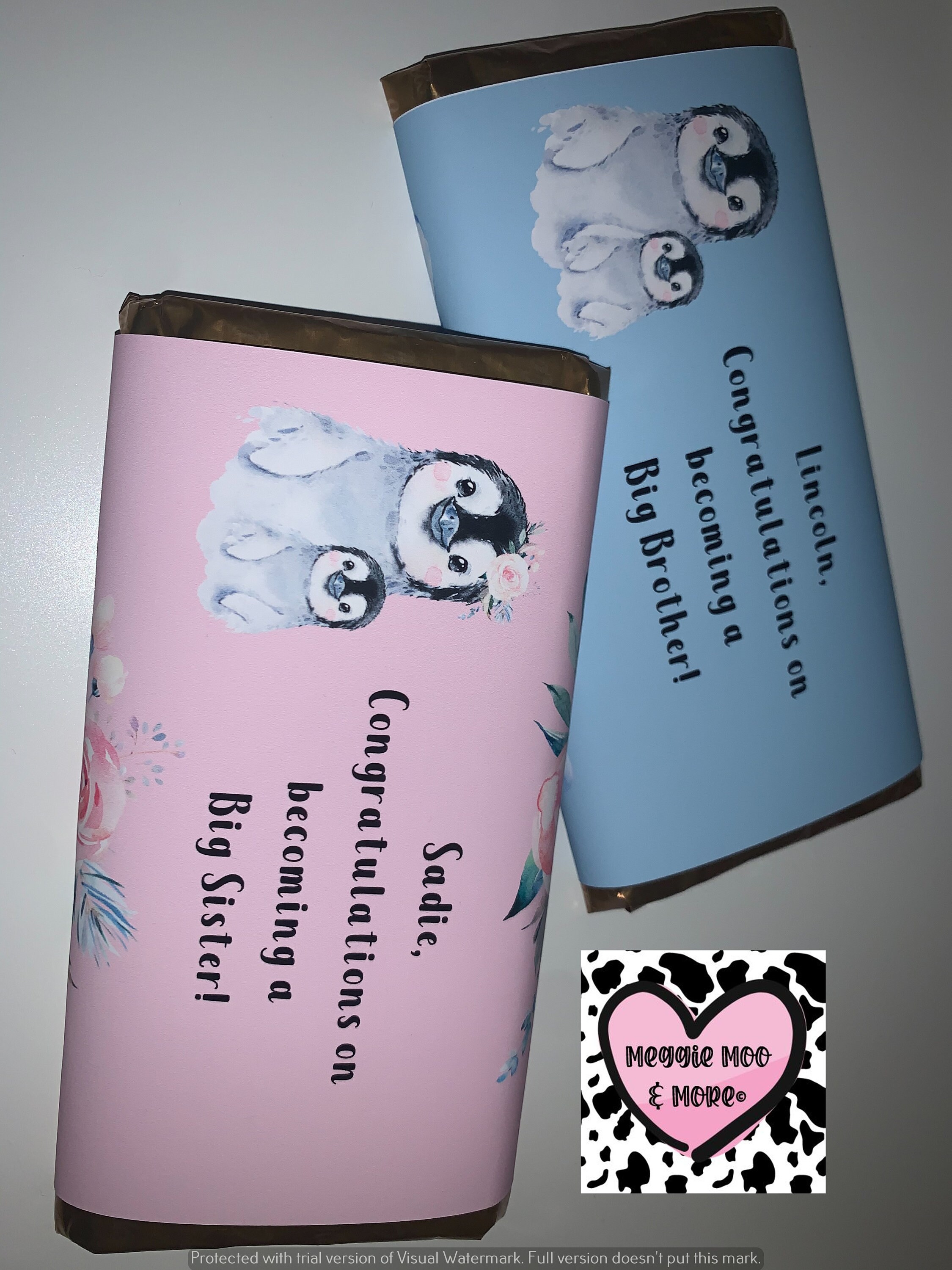 BIG SISTER/BROTHER Chocolate Bar Wrapper, Comes With or Without ...