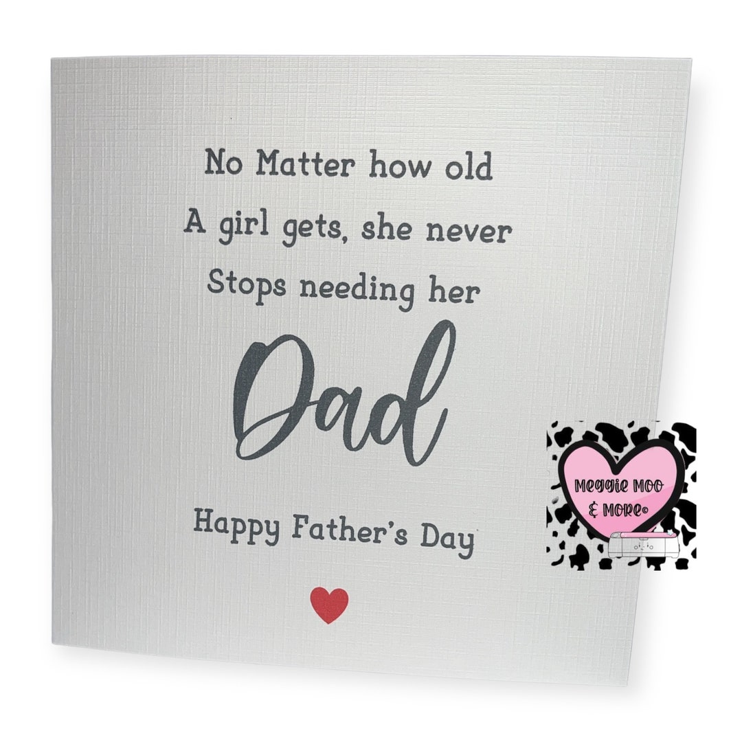 Special Fathers Day Card From Grown up Daughter, Lovely Sentimental ...
