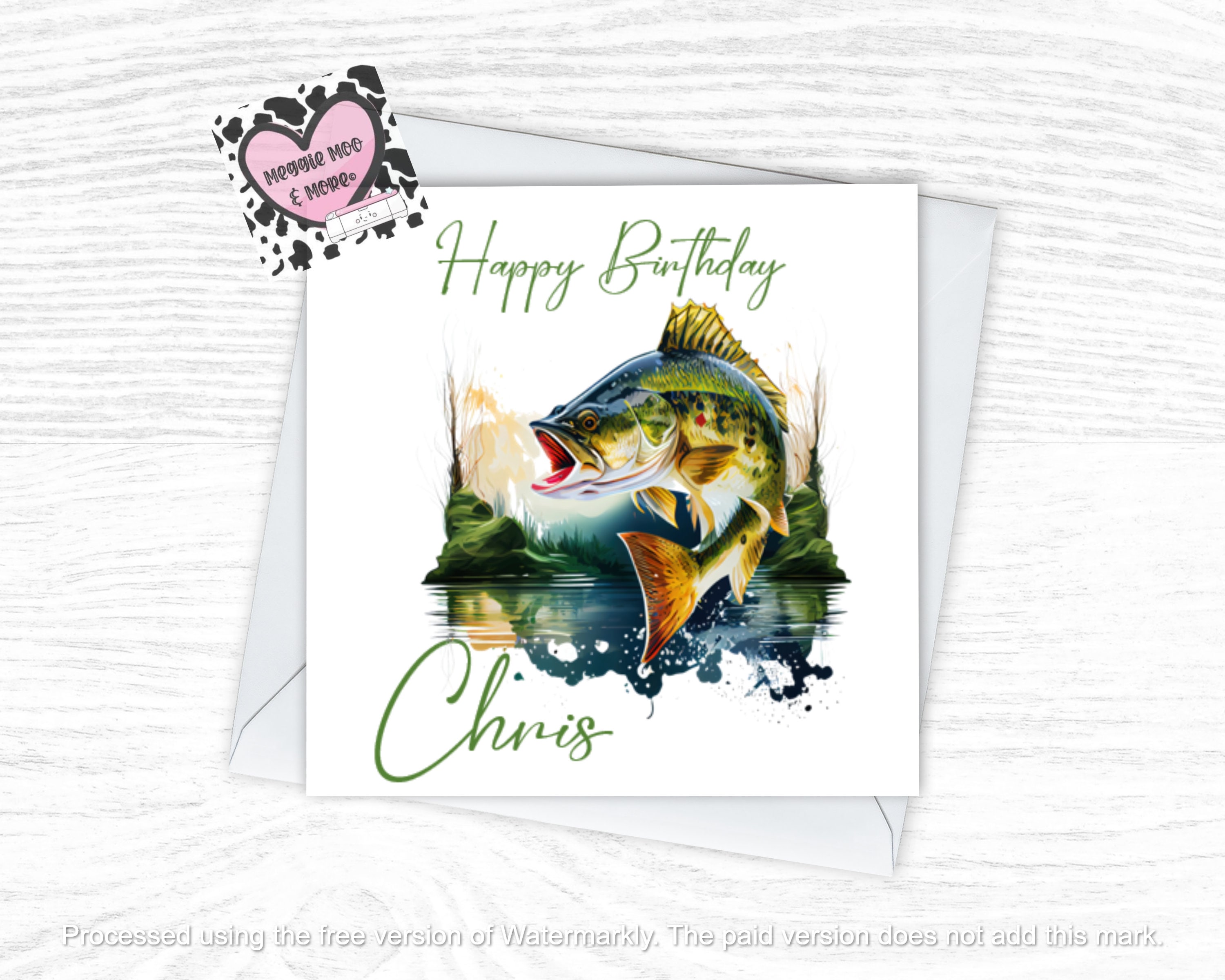Personalised Male Birthday Card, Fishing Themed Birthday Card for All ...
