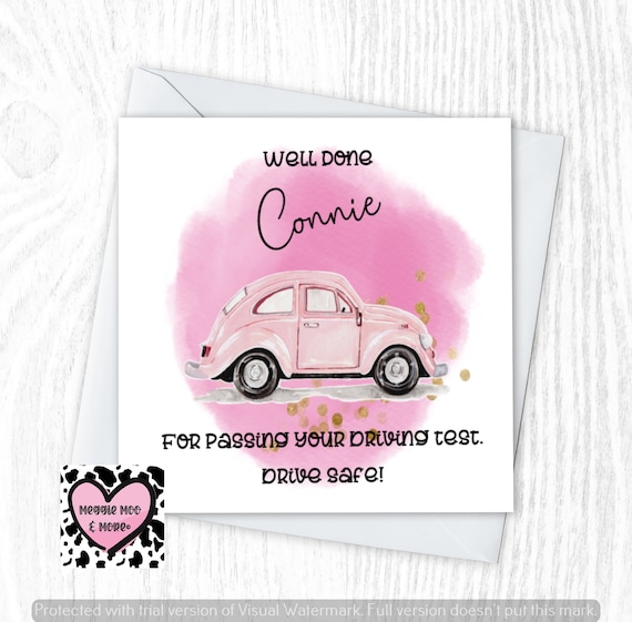 Passed Driving test personalised Congratulations Card lovely | Etsy