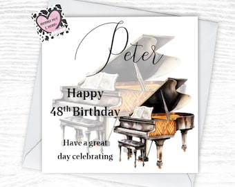 3D Piano Birthday Card - Etsy