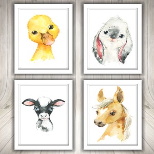Farm Wall Prints, Individual or as a Set of 4, Watercolour Art ...