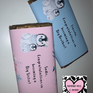 BIG SISTER/BROTHER Chocolate Bar Wrapper, Comes With or Without ...