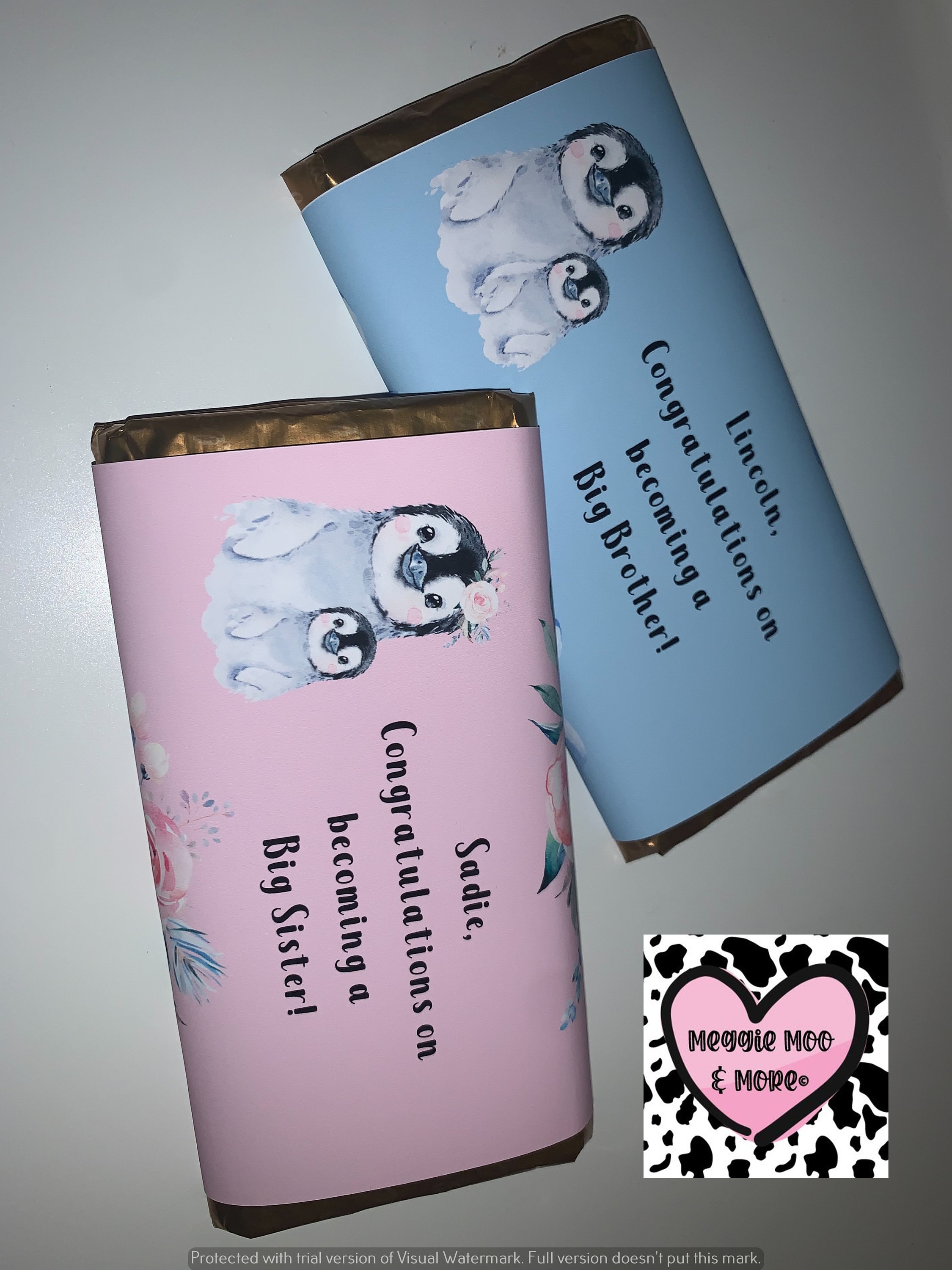 BIG SISTER/BROTHER Chocolate Bar Wrapper, Comes With or Without ...