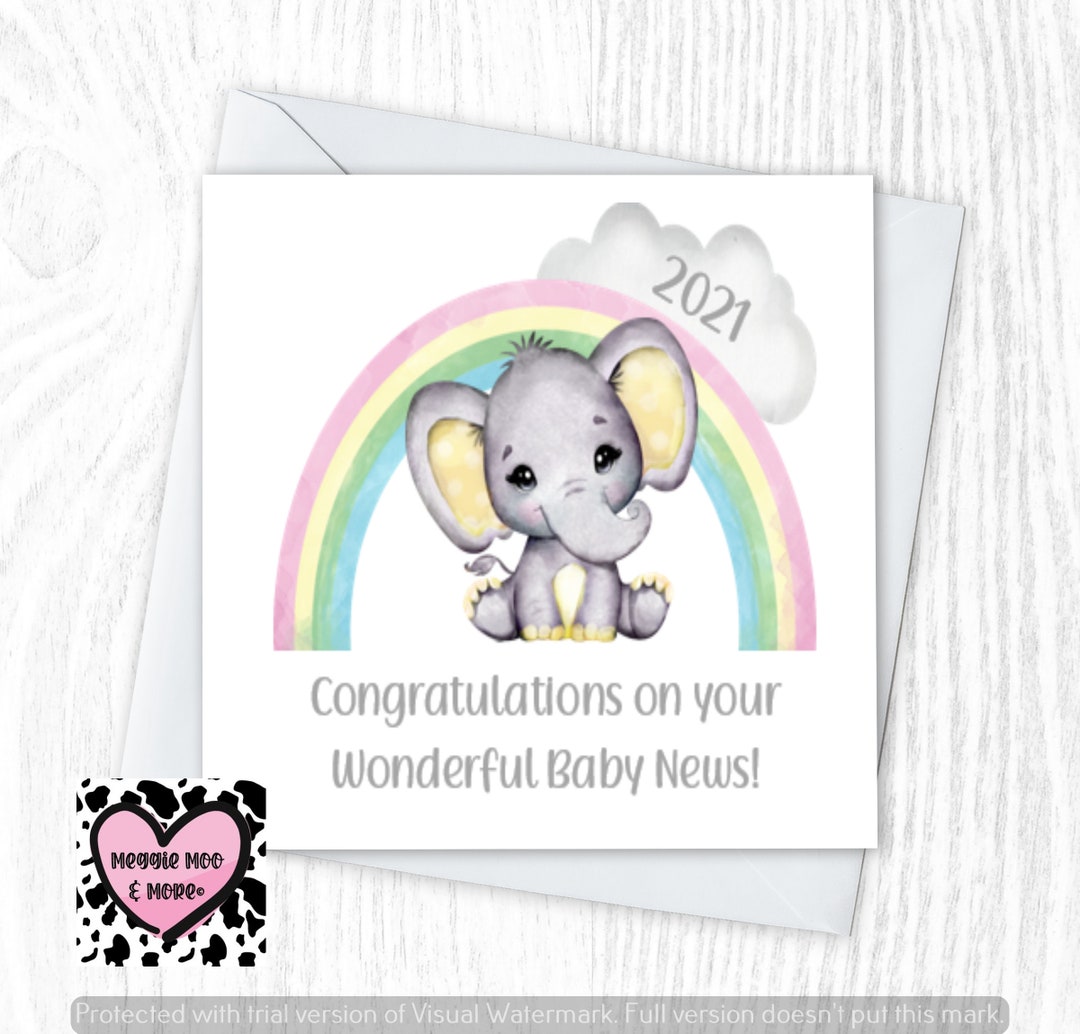 Pregnancy, Baby New Congratulations Card, Personalised to Your Needs ...