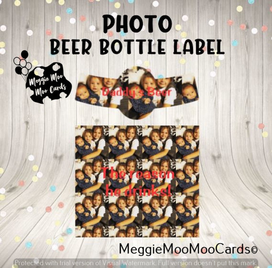Photo Beer Bottle Label, Perfect Birthday/secret Santa, Funny Gift for ...