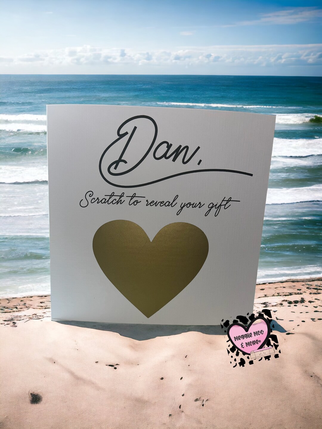 Personalised Scratch to Reveal Card 6x6in, Any Message Can Be Added ...