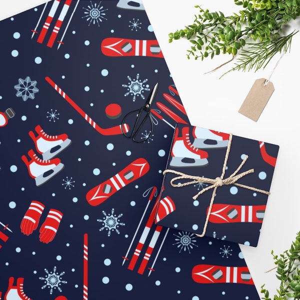 Hockey Wrapping Paper - Etsy