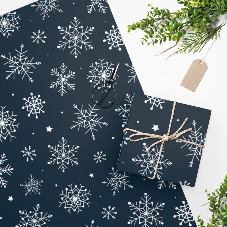 Christmas Wrapping Paper Snowflake Christmas Gift Wrap - Etsy