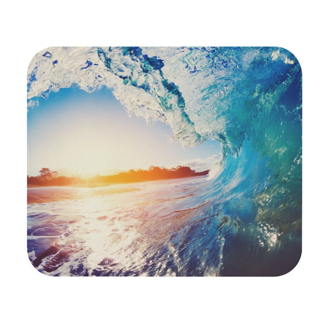 Ocean Wave Mouse Pad | Sunset Mouse Pad | Blue Mouse Pad | Beach ...