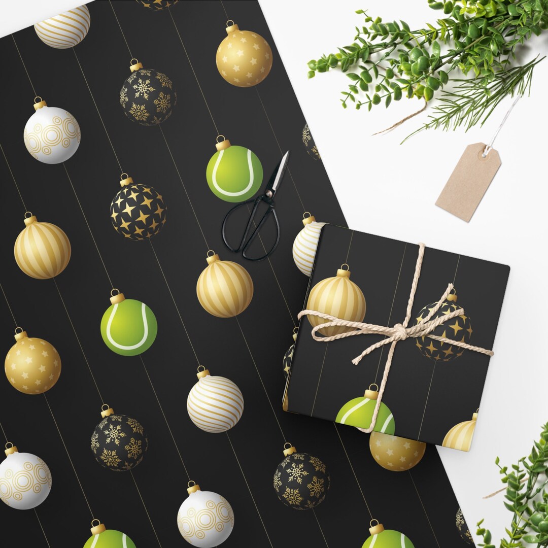 Tennis Christmas Wrapping Paper Tennis Wrapping Paper - Etsy UK