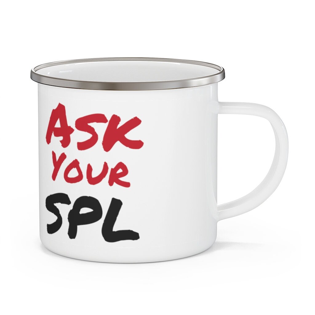 Ask Your SPL Enamel Camping Mug | Scout Leader Mug | Scoutmaster Coffee ...